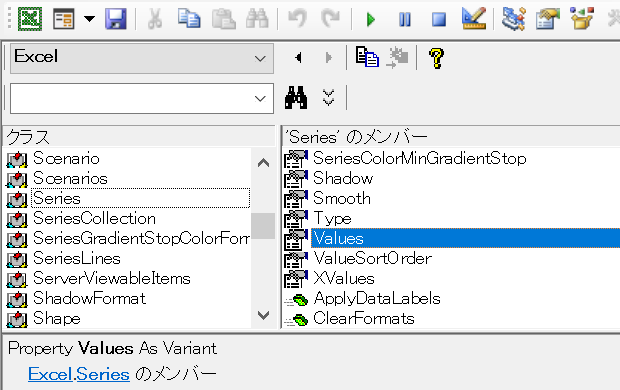 SeriesCollection 1 Values Excel VBA Chart