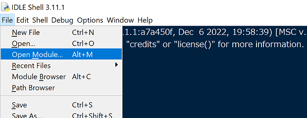 IDLE Python IDLE 